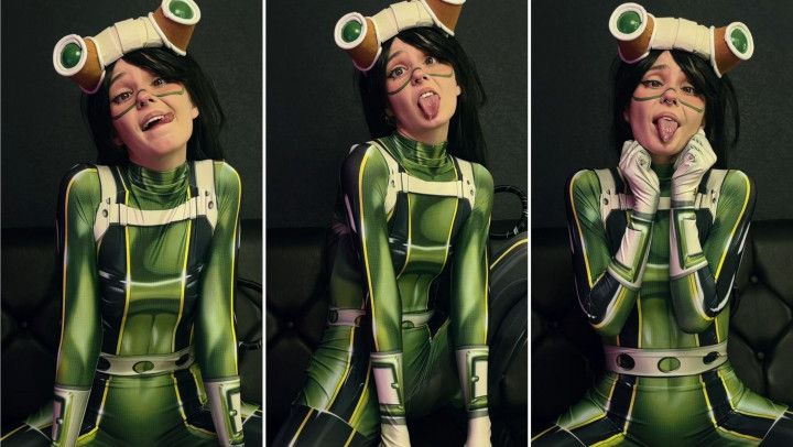 Lil cosplay slut - Tsuyu Asui - Silly Ahegao Face - My Hero Academia ...