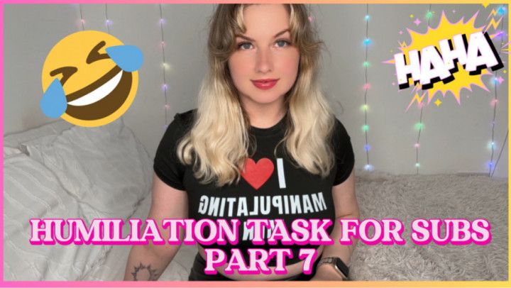 Missalexissx Humiliating Task For Subs Part 7 New Tasks Every Week