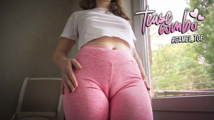 Teasecombo Naughty Stepsis Shows Off Big Cameltoe Pussy In Yoga Pants 4982